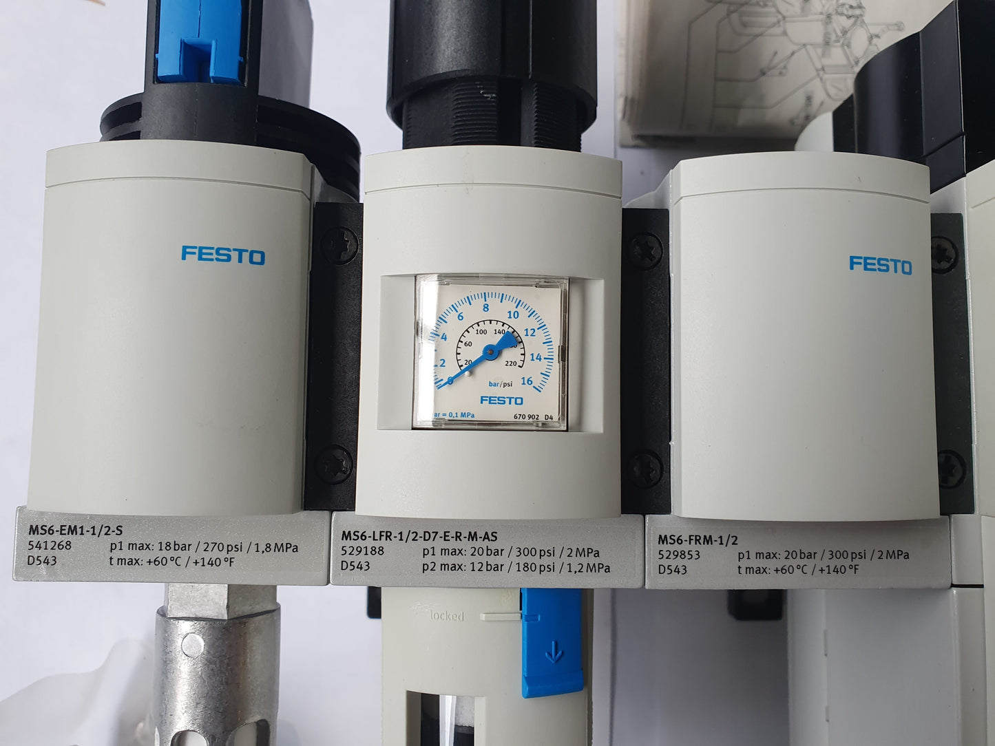 FESTO 531030 - Service Unit Combination MSB6-1/2-C4-J1-F1-V34-WPB ...